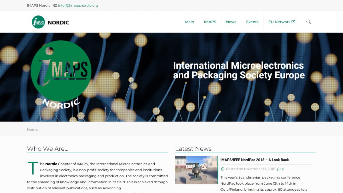 Welcome to our brand new website! - IMAPS Nordic